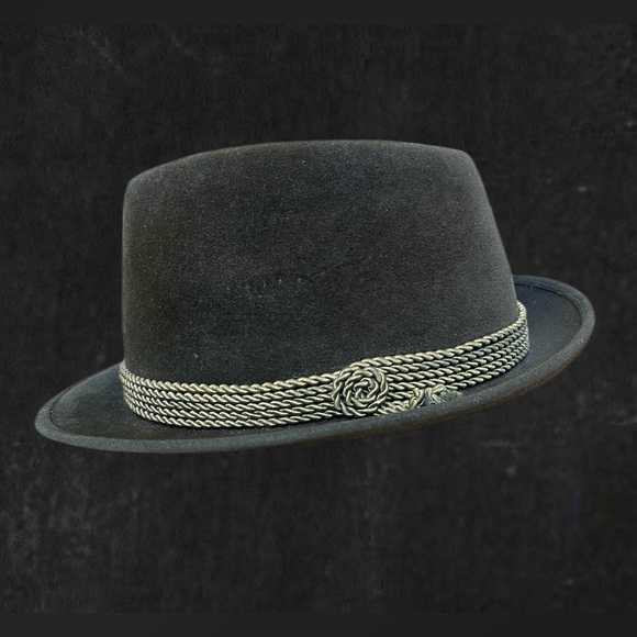 Stetson | Accessories | Mid Century Deep Hunter Green Velvet Fedora ...